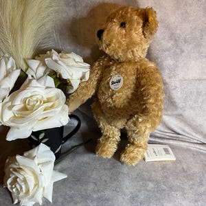 Steiff 022456 Elmar Teddy Bear Plush 13" 34cm Button & All Tags. Glass ...