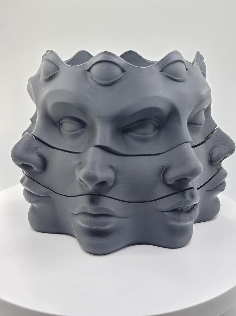 Multi-faced Rotating Optical Illusion Vase - 3D Printed Rotating Art ...