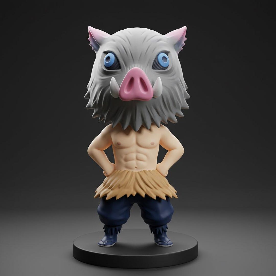 3D Printable Inosuke Chibi Figurine Miniature Demon Slayer STL File - Etsy