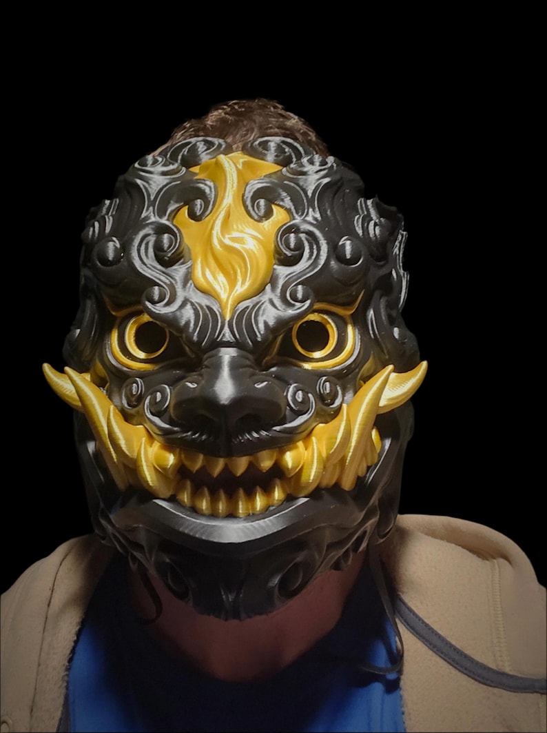 Wearable Mask - Foo Lion Dog - Etsy