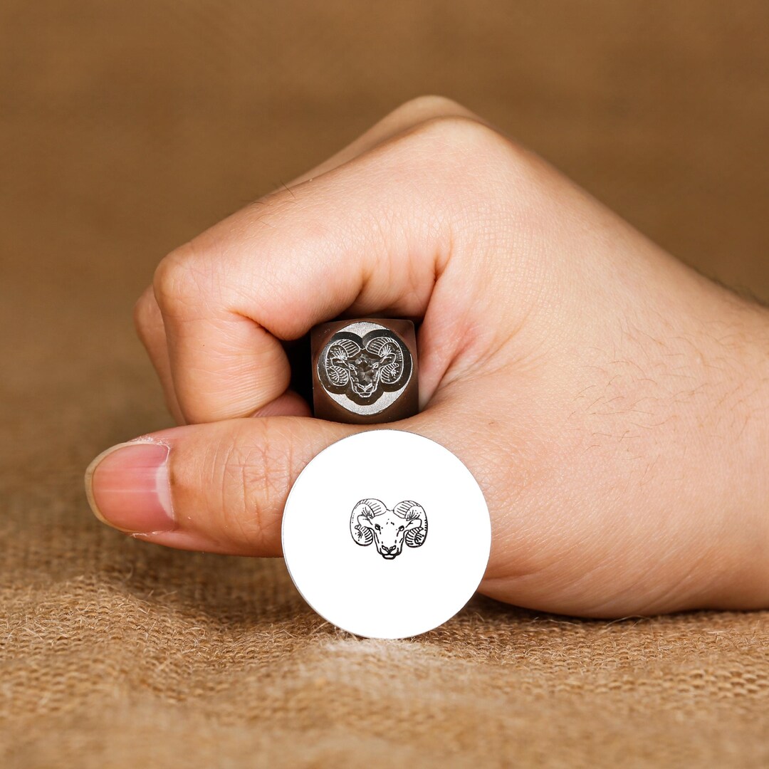 Ram Head Metal Stamp, Metal Design Stamp, Animal, Metal Stamping Punch ...