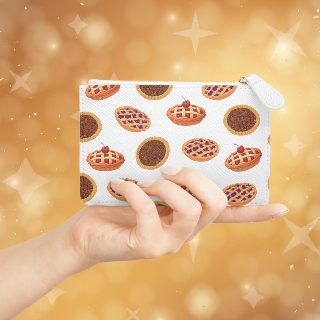 Pie Mini Clutch Bag Food Themed Handbag, Cute Coin Purse, Zipper Pouch ...