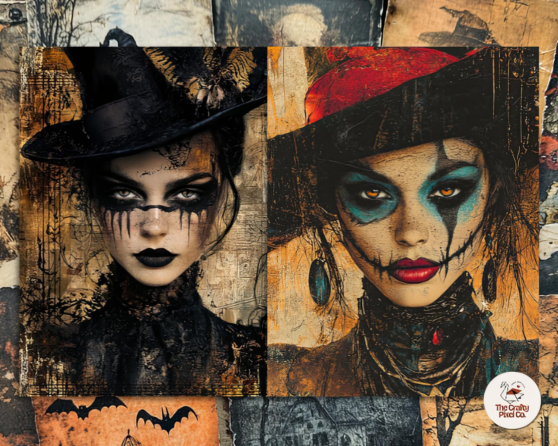 Voodoo Witches Printable Paper Pack Halloween Junk Journal Scrapbook ...