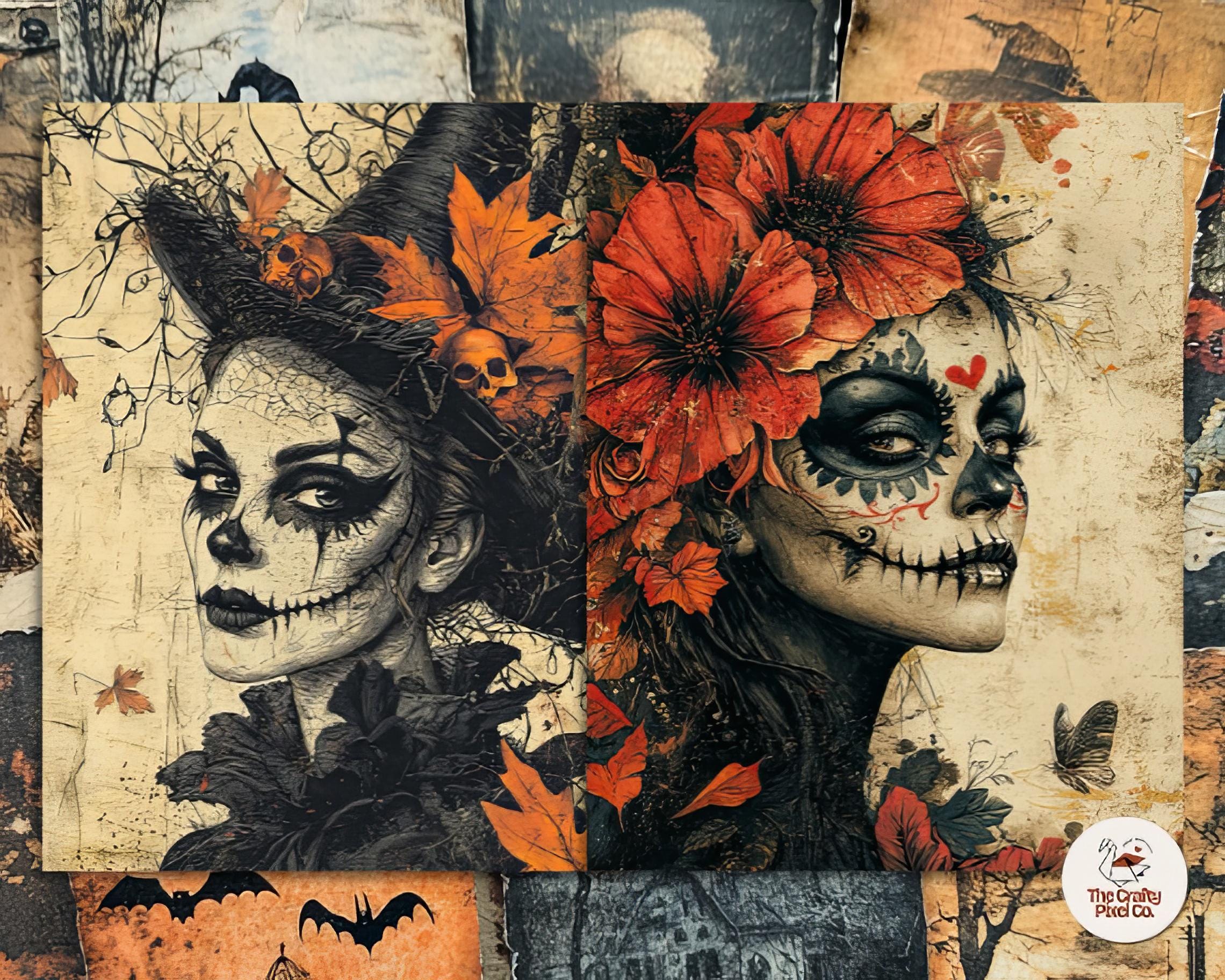 Voodoo Witches Printable Paper Pack Halloween Junk Journal Scrapbook ...