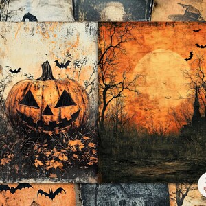 Vintage Halloween Printable Paper: Digital Collage Sheets (digital ...