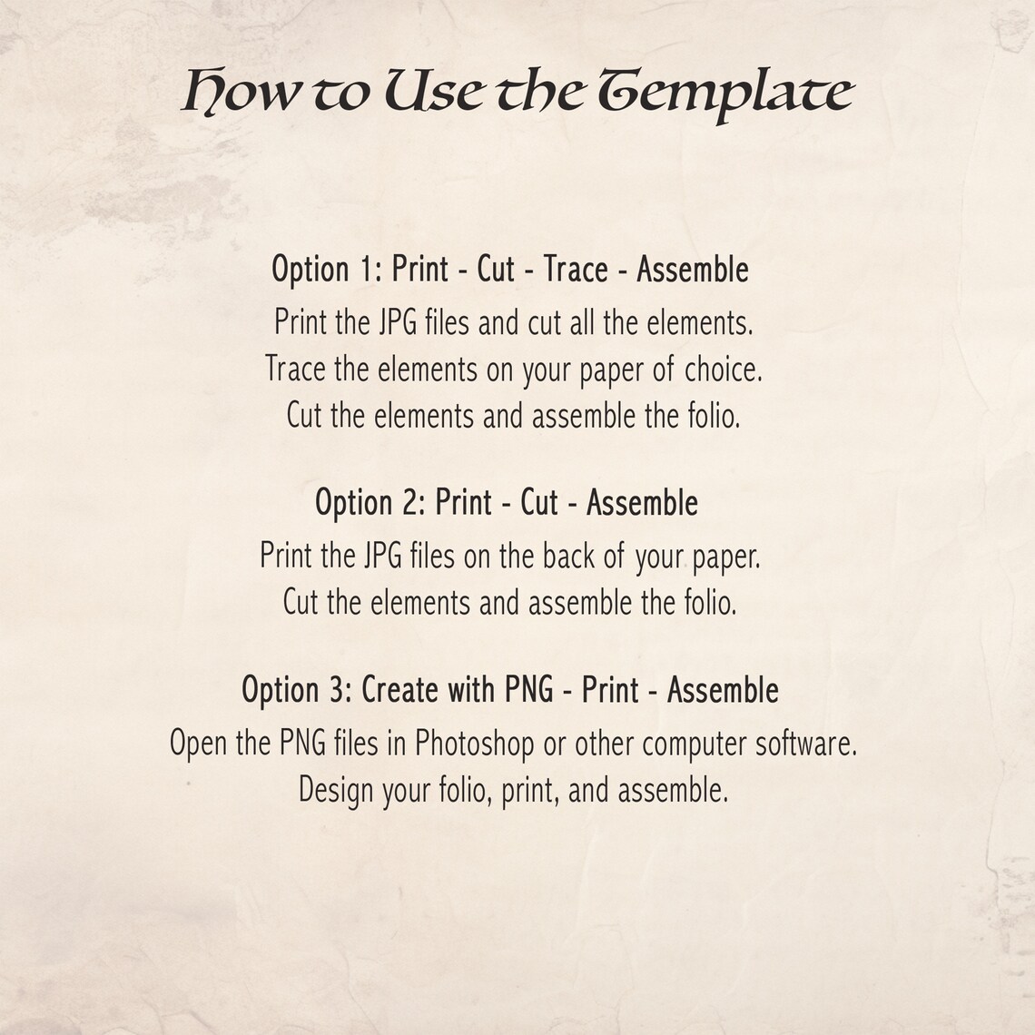 Waterfall Junk Journal Folio Template, Blank Printable Template ...