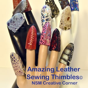 Designer Amazing Handmade Leather Thimble© (1 Thimble) Light/med ...