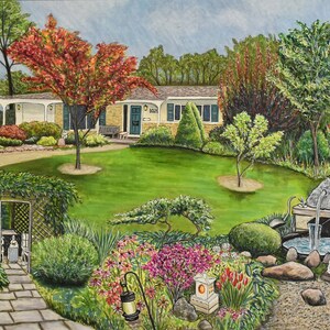 Colored Pencil House Portraits NO Matting- Custom Original Drawings of ...