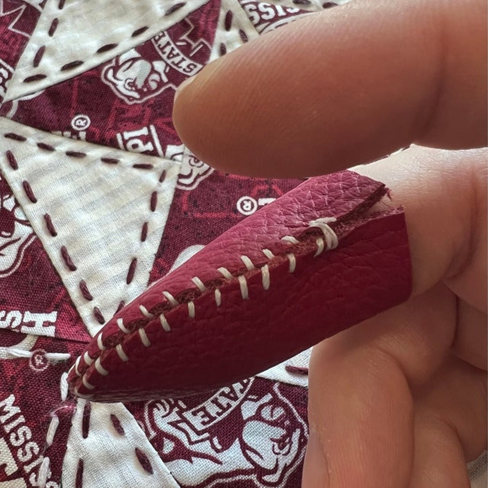 LIGHTWEIGHT Amazing Handmade Leather Sewing Thimble© for Lighter Duty ...