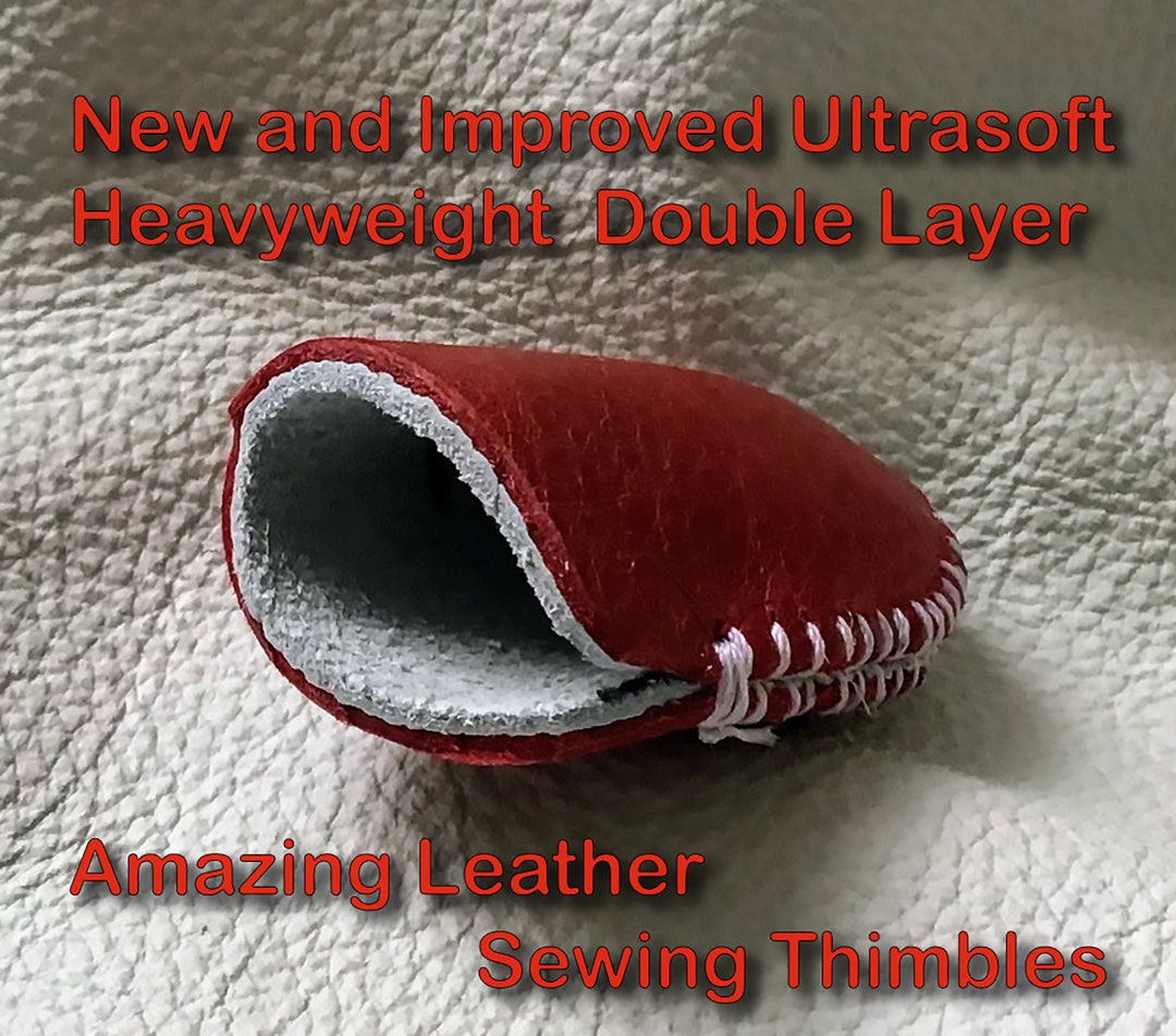 Amazing Handmade Double Layer Leather Sewing Thimble, Heavyweight ...