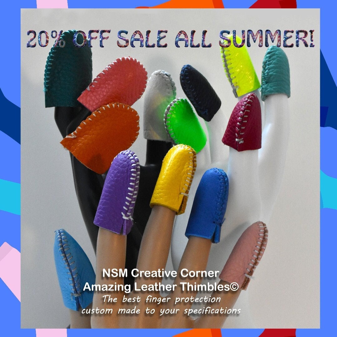 Leather Thimble ORIGINAL Amazing Handmade Leather Sewing - Etsy