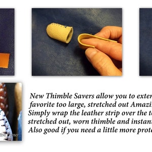 Leather Thimble- ORIGINAL Amazing Handmade Leather Sewing Thimble ...