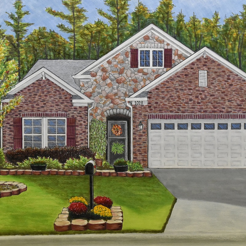 Pencil Drawing Real Estate - Etsy