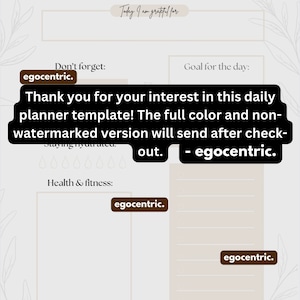 Clean Girl Aesthetic Daily Planner - Etsy