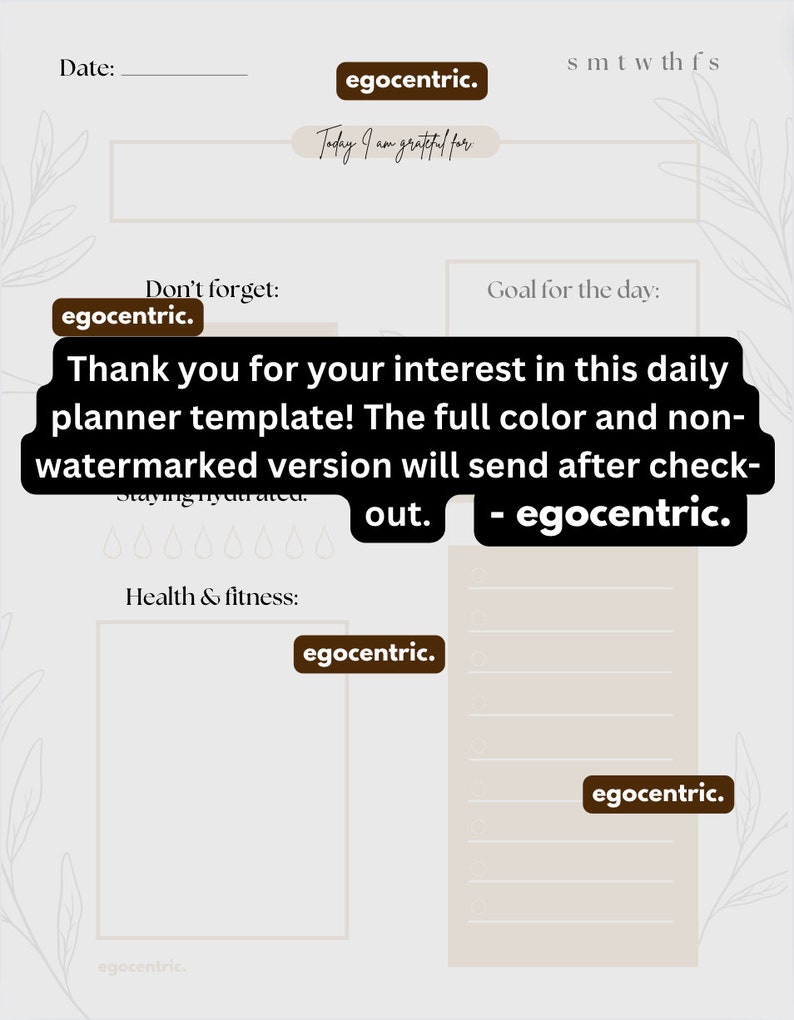 Clean Girl Aesthetic Daily Planner - Etsy