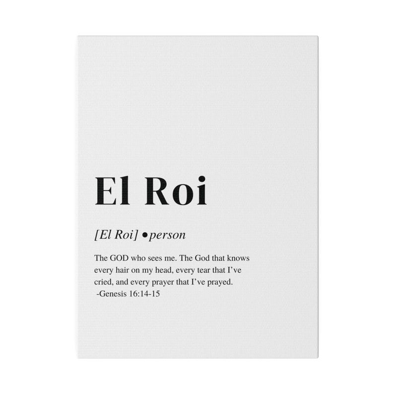 Christian Wall Art, Religious Dorm Decor, El Roi God That Sees Me ...