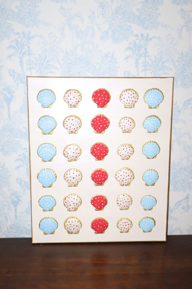Painted Seashell Canvas - Etsy