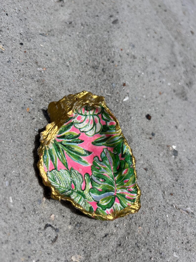 Lilly Pulitzer Inspired Oyster Shell Jewelry Dish - Etsy