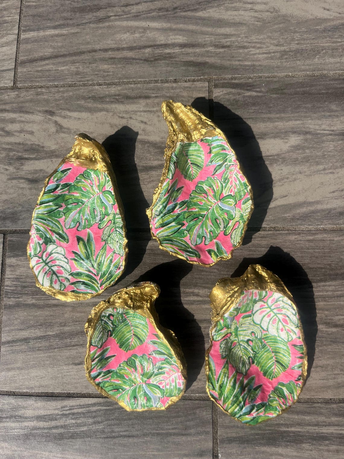 Lilly Pulitzer Inspired Oyster Shell Jewelry Dish - Etsy