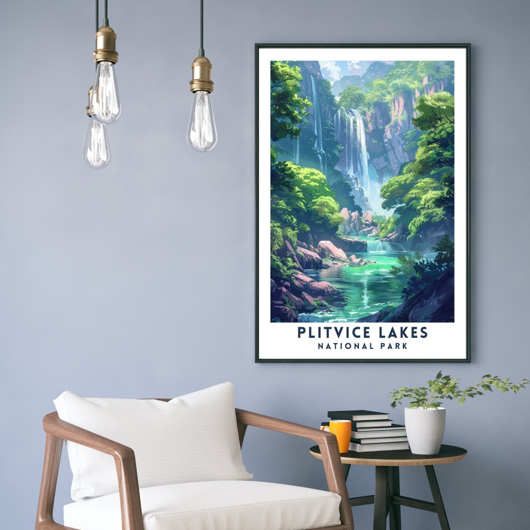 Plitvice Lakes National Park Travel Print, Plitvice Lake Wall Art ...