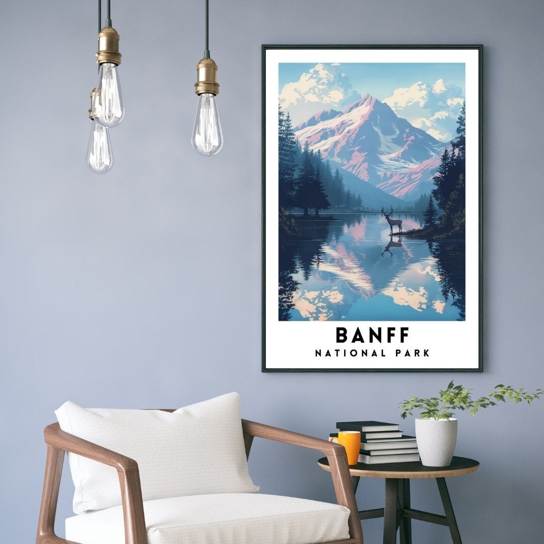 Printable Banff Travel Wall Art, Alberta Wall Art, Banff National Park ...