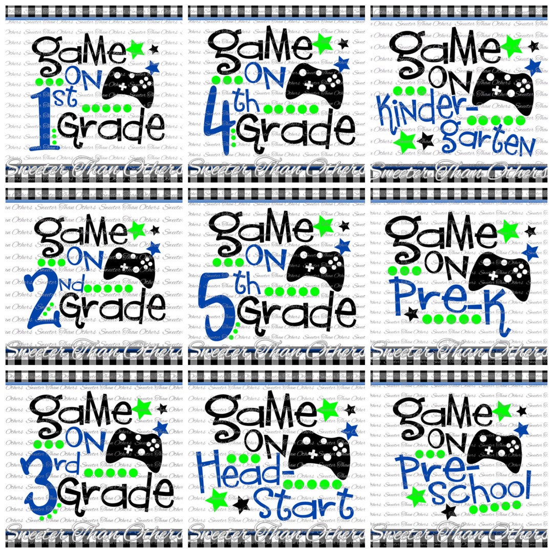 School Game on SVG Bundle Kindergarten First Day of School SVG and DXF ...