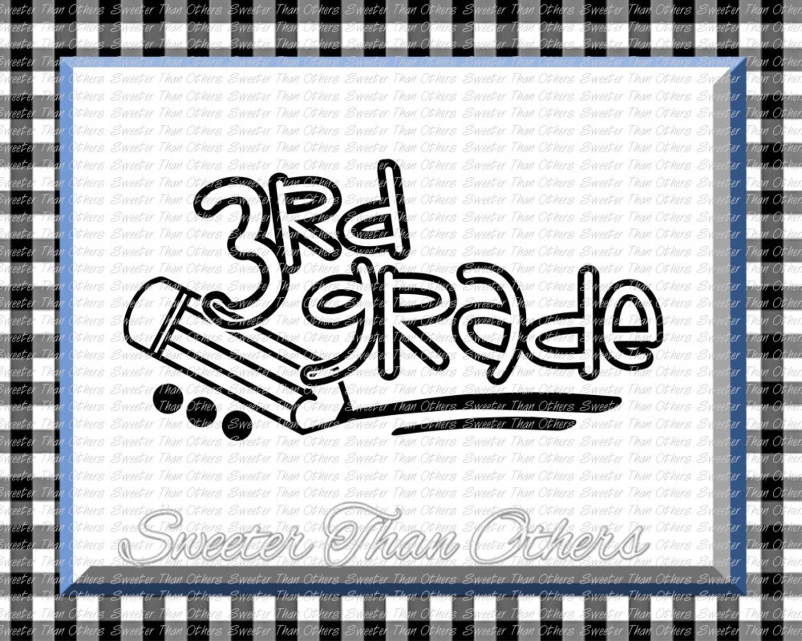Third Grade SVG 3rd Grade Cut File Last First Day of School - Etsy