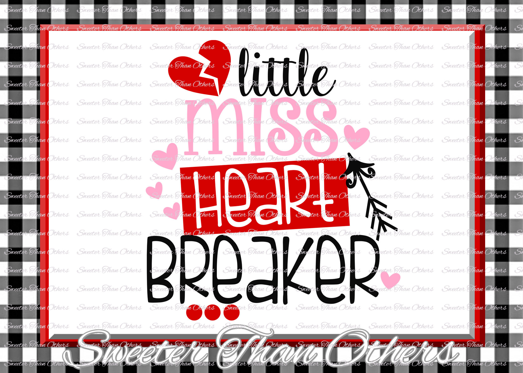 Little Miss Heart Breaker Svg Silhouette Valentines svg Dxf | Etsy