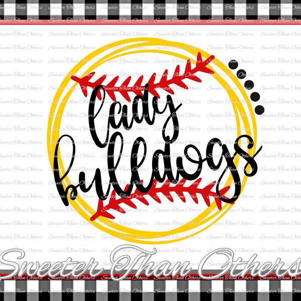Lady Softball Bulldogs Svg - Etsy