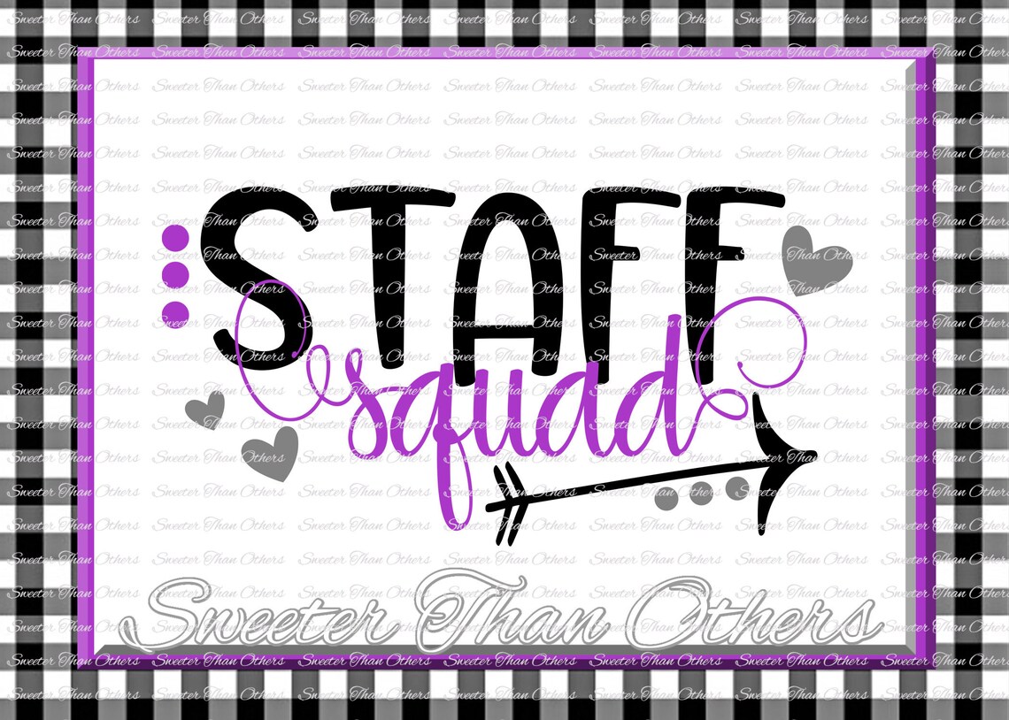 Staff svg Staff Squad svg Work Svg Dxf Silhouette Studios | Etsy