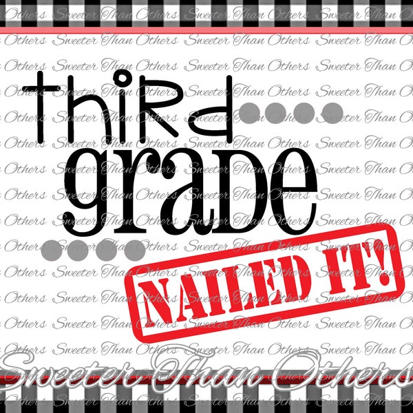 Third Grade Svg - Etsy
