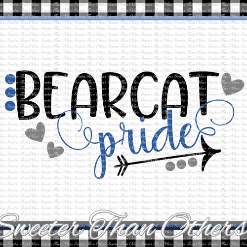 Bearcats Hand Lettered SVG PNG File Mascot School Spirit | Etsy