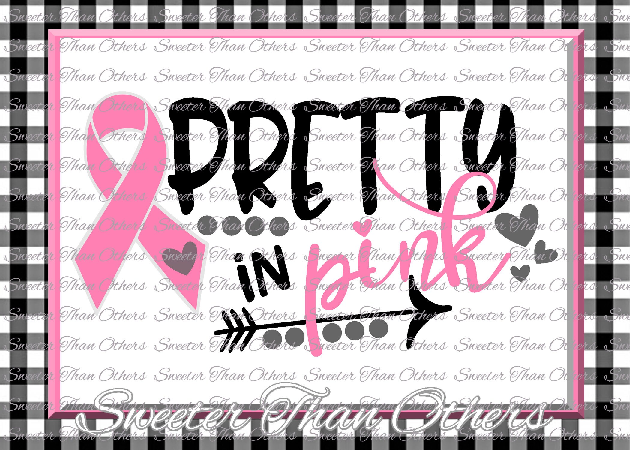 Pretty in Pink SVG Breast Cancer Svg Ribbon Dxf Silhouette - Etsy