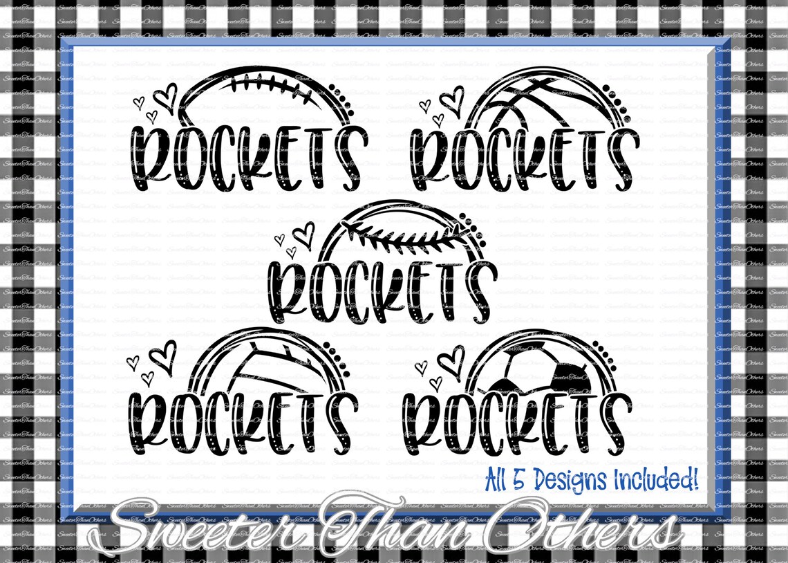 Rockets Svg, Football Rocket, Baseball Rocket, Basketball Rocket, Pride ...