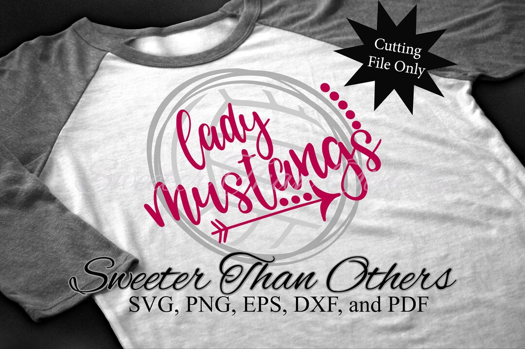 Volleyball Svg, Lady Mustangs Svg, Mustangs Volleyball Svg, SVG DXF ...