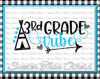 Third Grade Svg 3rd Grade Cut File Teacher Swoosh Svg - Etsy