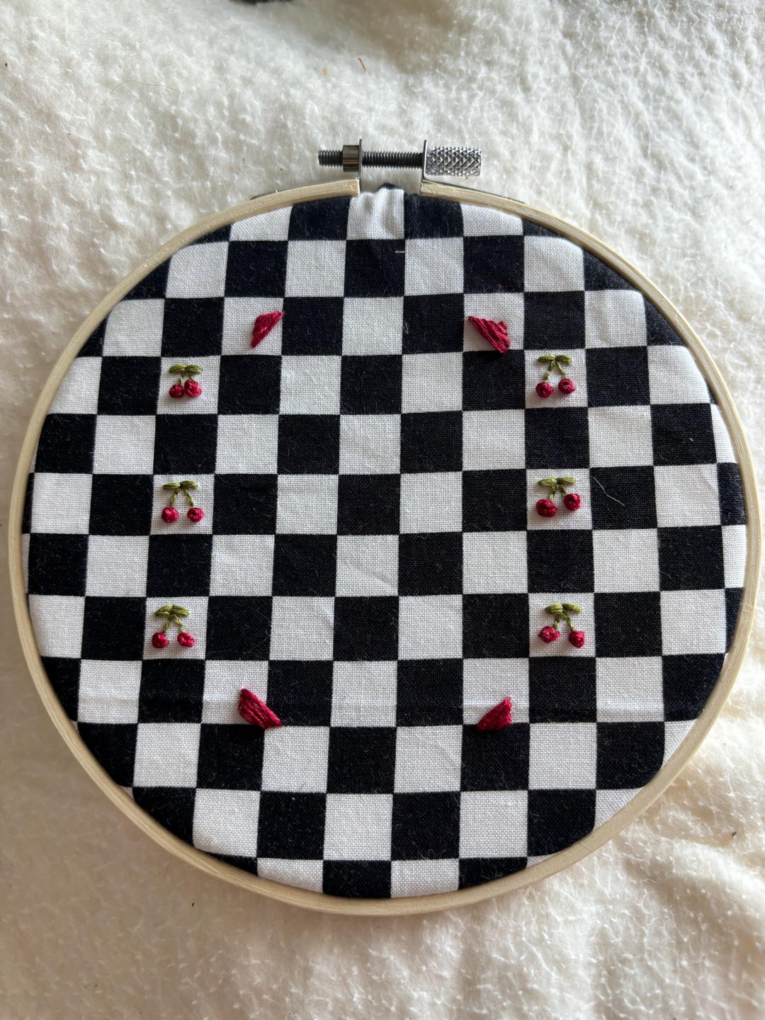 Checkered Cherry Polaroid Frame - Etsy