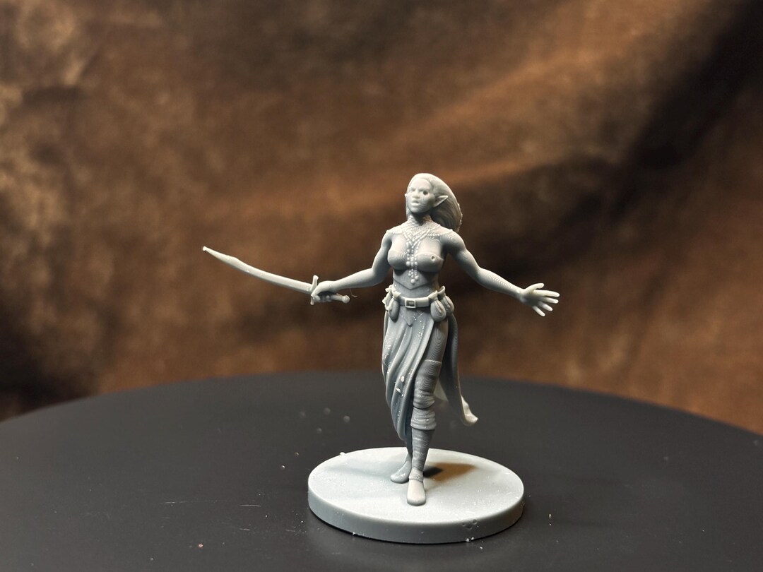 Female Elf Druid /w Sword - D&D 5e Miniatures - 3D Printed Minis ...