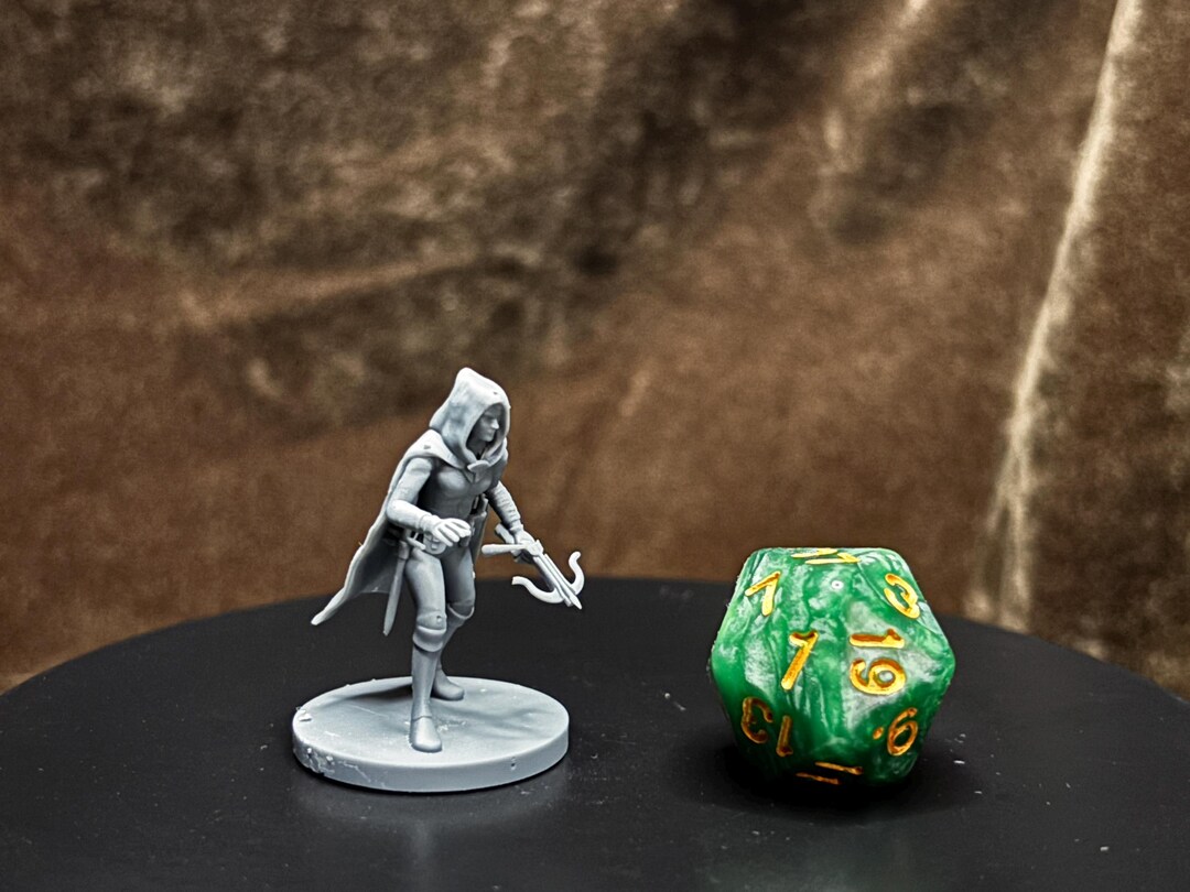 Female Half Elf Rogue /w Crossbow D&D 5e Miniatures 3D Printed Minis ...