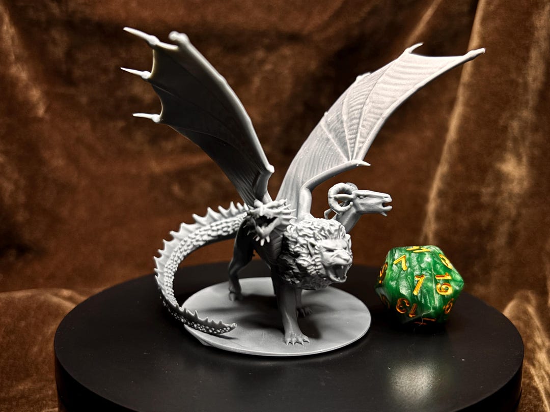 Chimera With Lion, Goat and Dragon Head - D&D 5e Miniatures - 3D ...