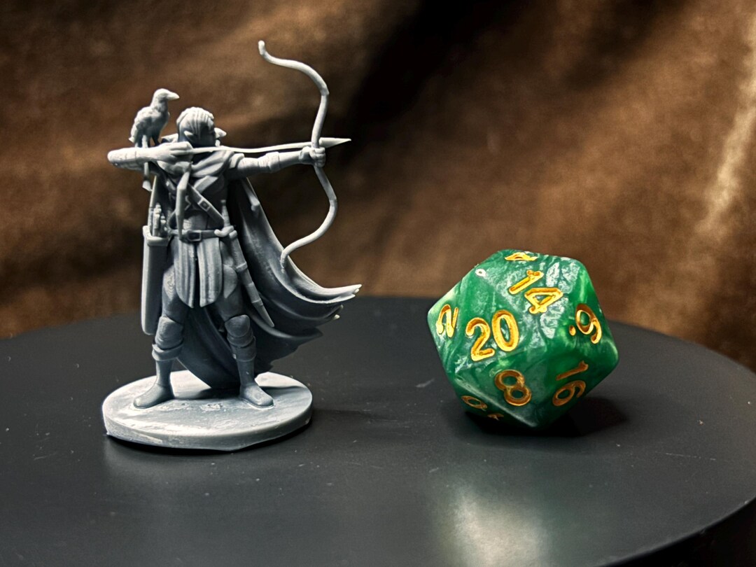 Female Elf Ranger / Beastmaster With Raven - D&D 5e Miniatures - 3D ...
