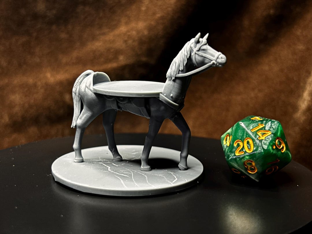 Horse Mount /w Mini Slot - D&D 5e Miniatures - 3D Printed Minis ...