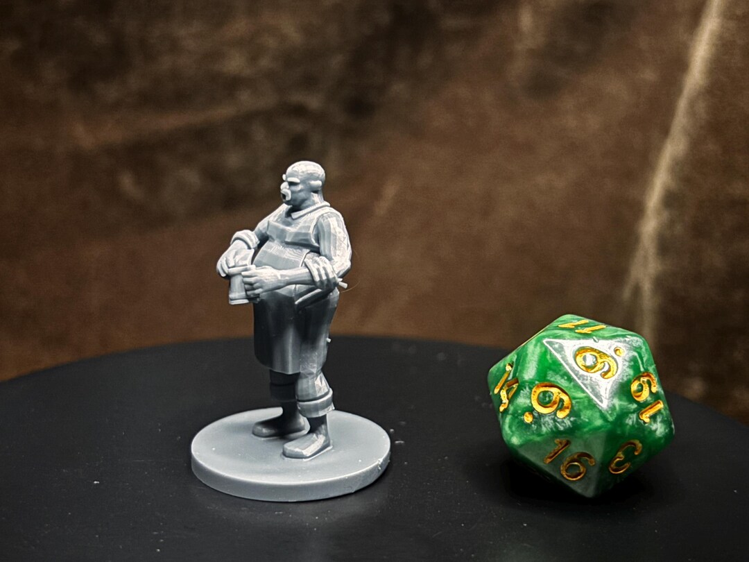 Tavern Barkeep /w Beer Mug / Stein D&D 5e Miniatures 3D Printed Minis ...
