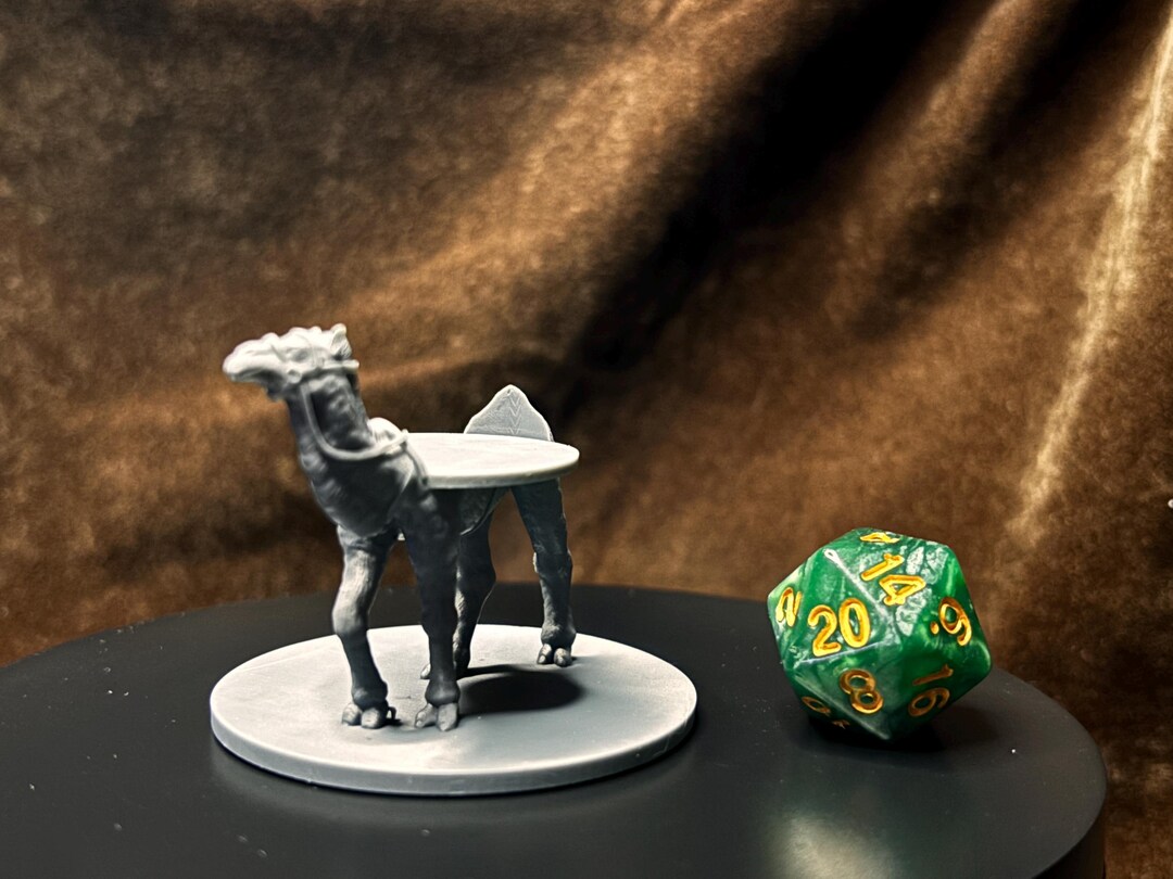 Camel Mount /w Mini Slot D&D 5e Miniatures 3D Printed Minis Dungeons ...