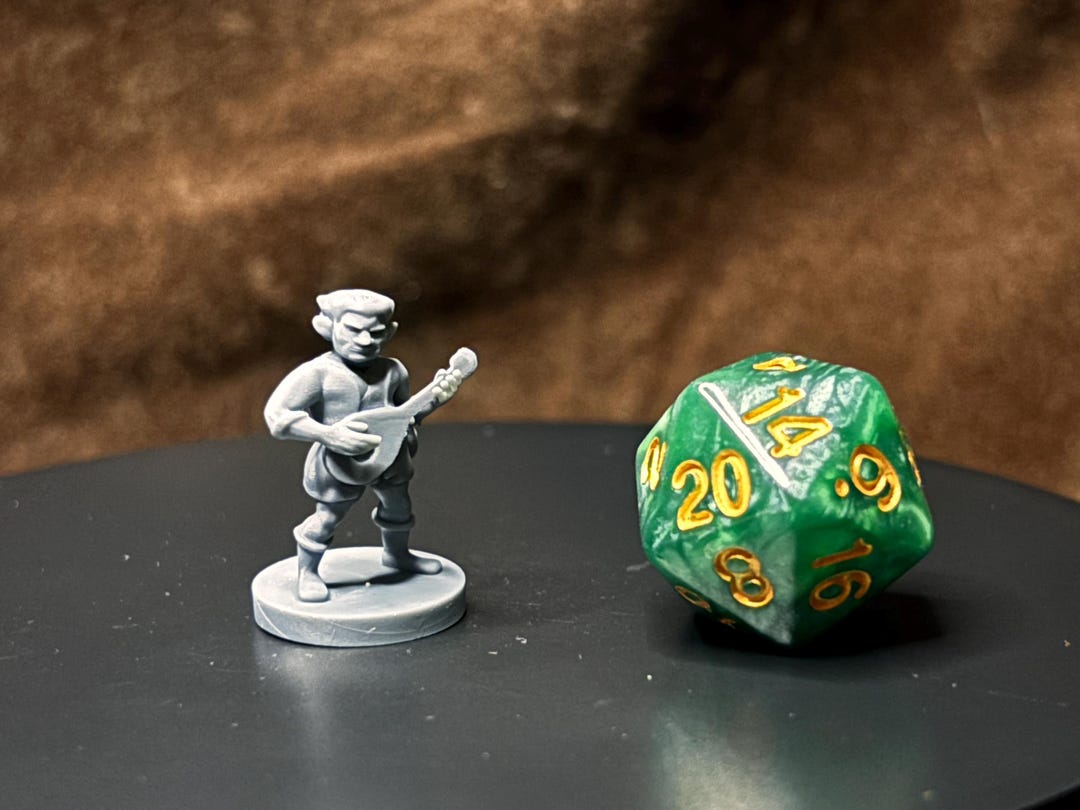Halfling Bard Male With Lute D&D 5e Miniatures 3D Printed Minis ...