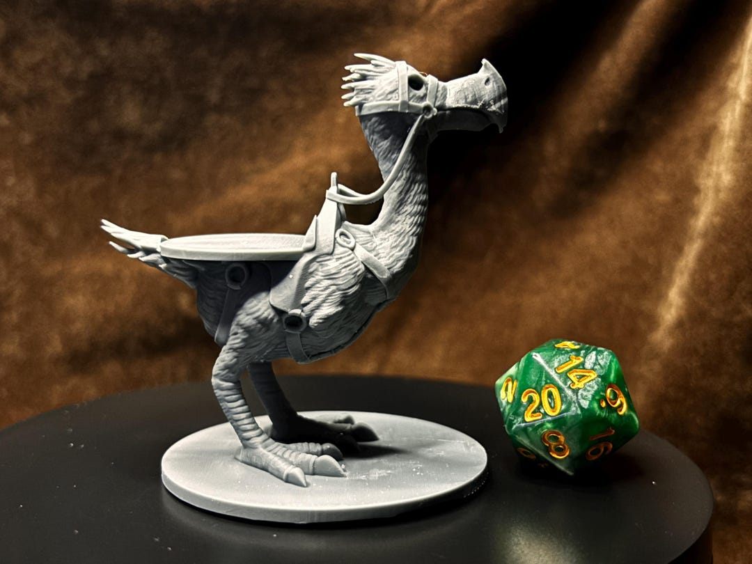 Axe Beak Mount /w Mini Slot - D&D 5e Miniatures - 3D Printed Minis ...
