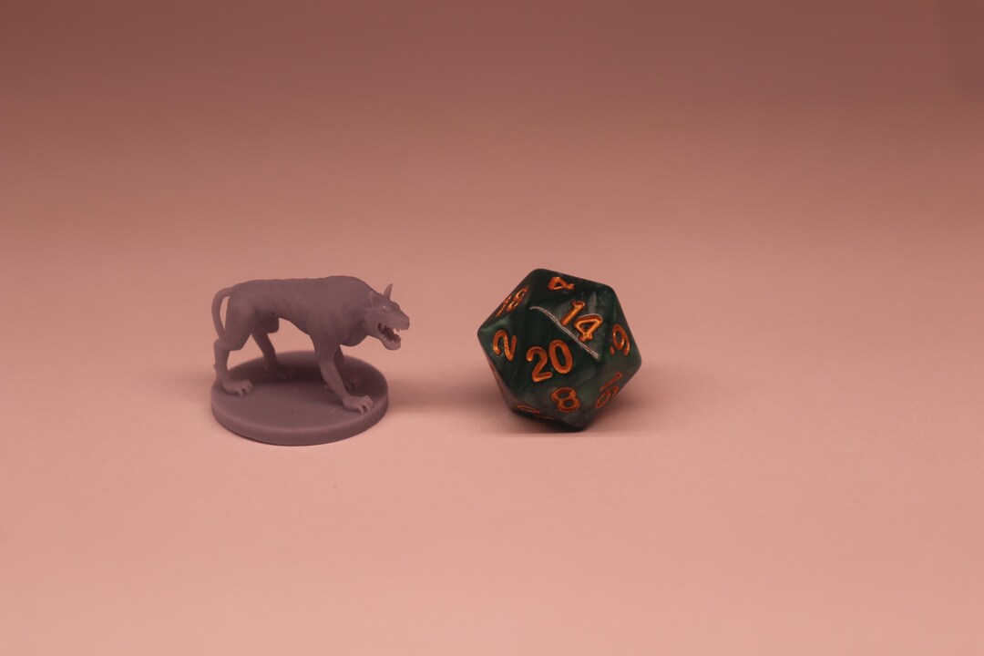 Hell Hound D&D 5e Miniatures 3D Printed Minis Dungeons and Dragons 28mm ...