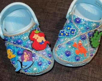 Kids Custom Purple or Blue Butterfly Crocs - Etsy