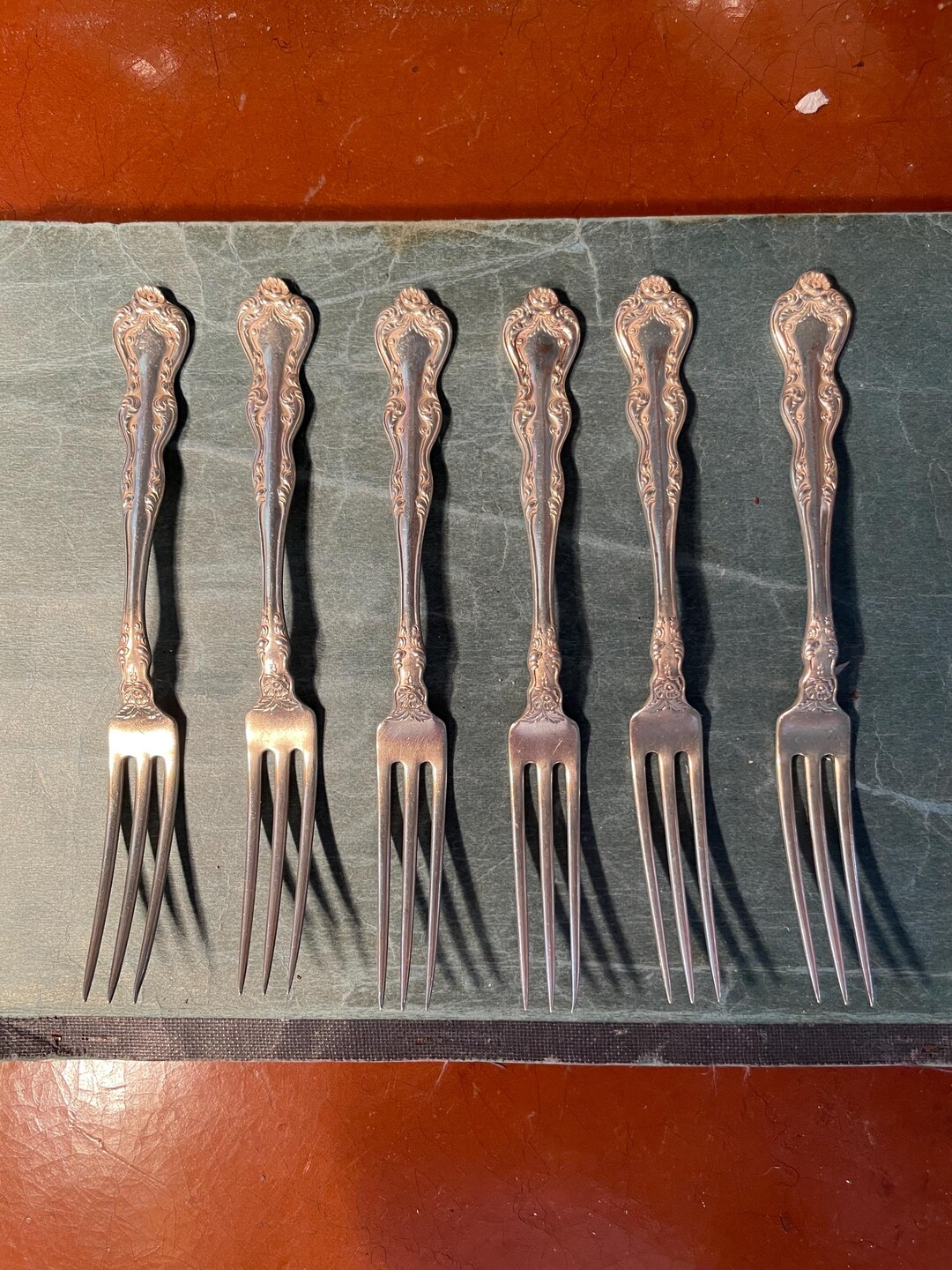 Antique Vintage Set of 6 Holmes Edwards Silver Plated Flatware ...