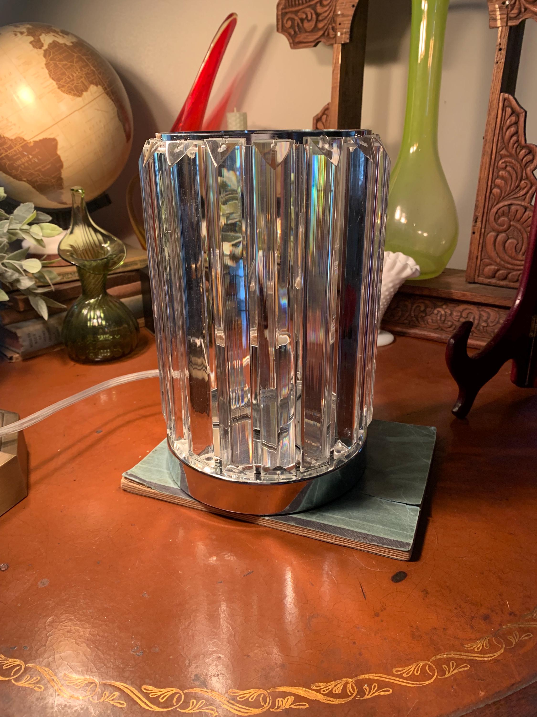 Absolutely Stunning Vintage Style MCM Style Prism Table Lamp Touch 4 ...